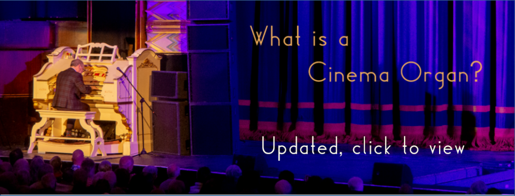 The Cinema Organ Society – Registered Charity Number 1189263
